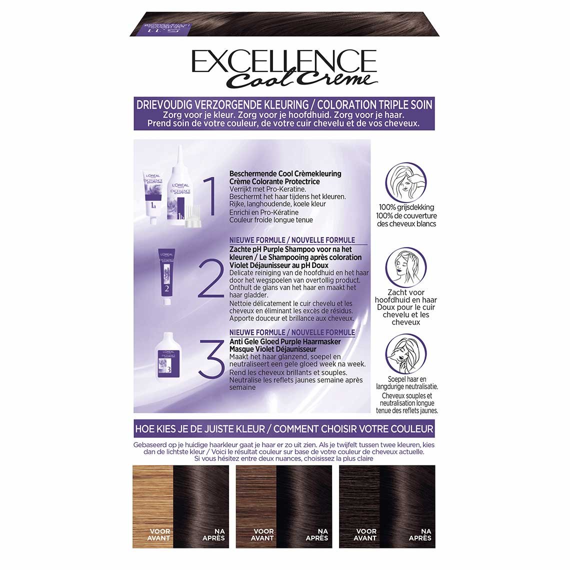 Excellence Cool Crème Haarkleuring 5.11 Ultra As Lichtbruin | L'Oréal Paris